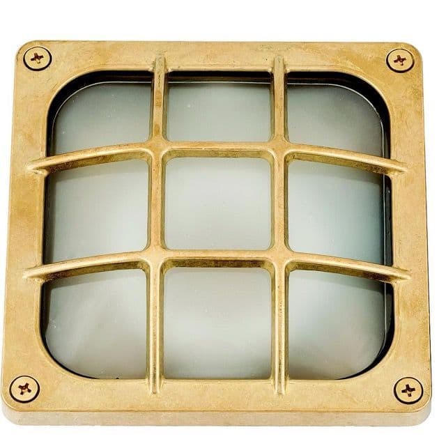 Square Bulkhead Raw Brass