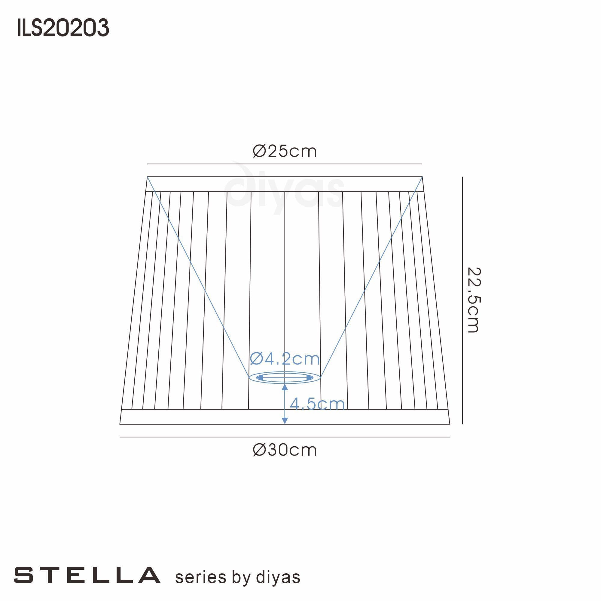 StColeman Round Shade Black 250/300mm x 225mm