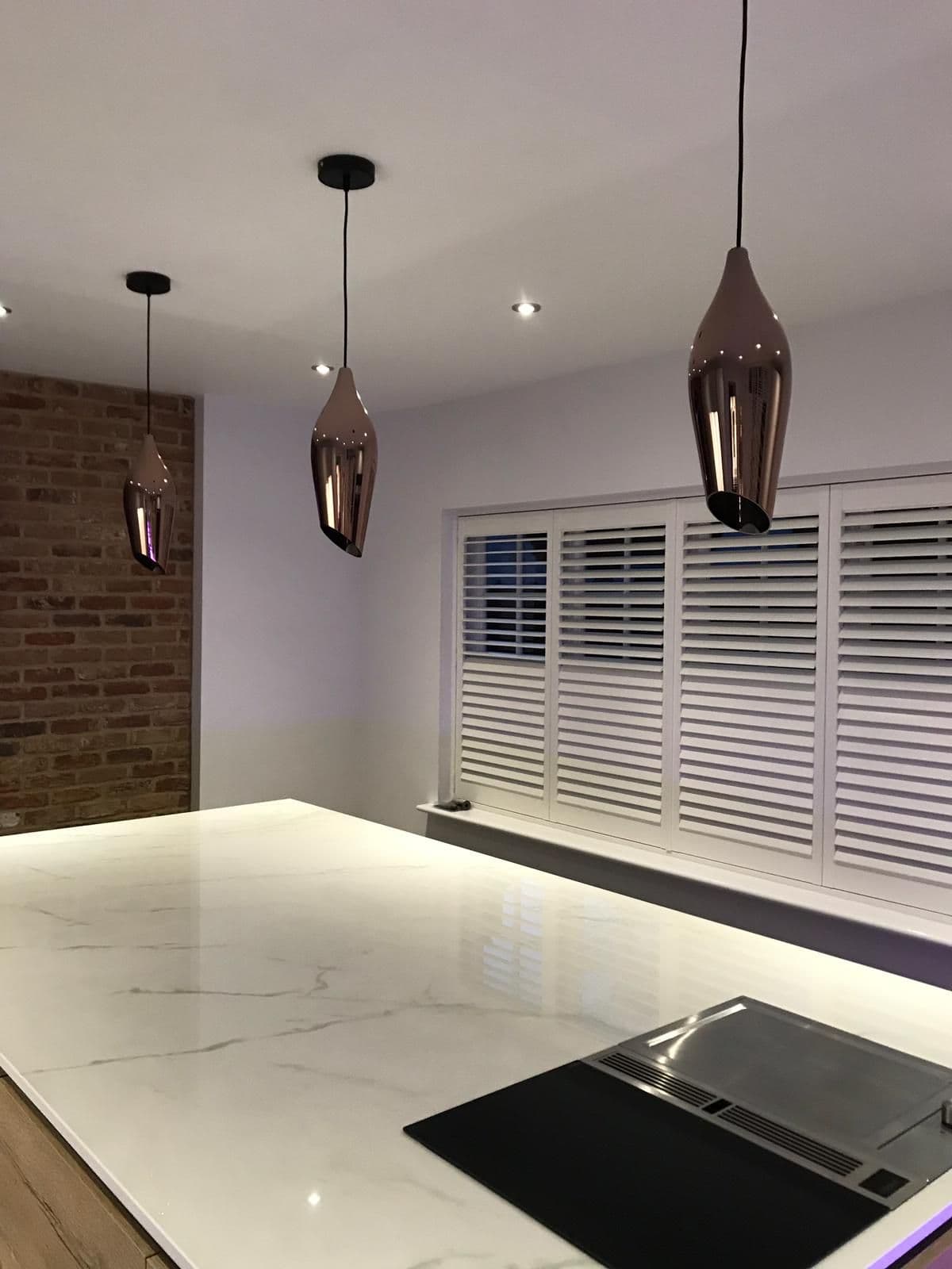 Taper 1 Wall Light Copper Angled Glass with Matt Black GSBFL2420-1/347