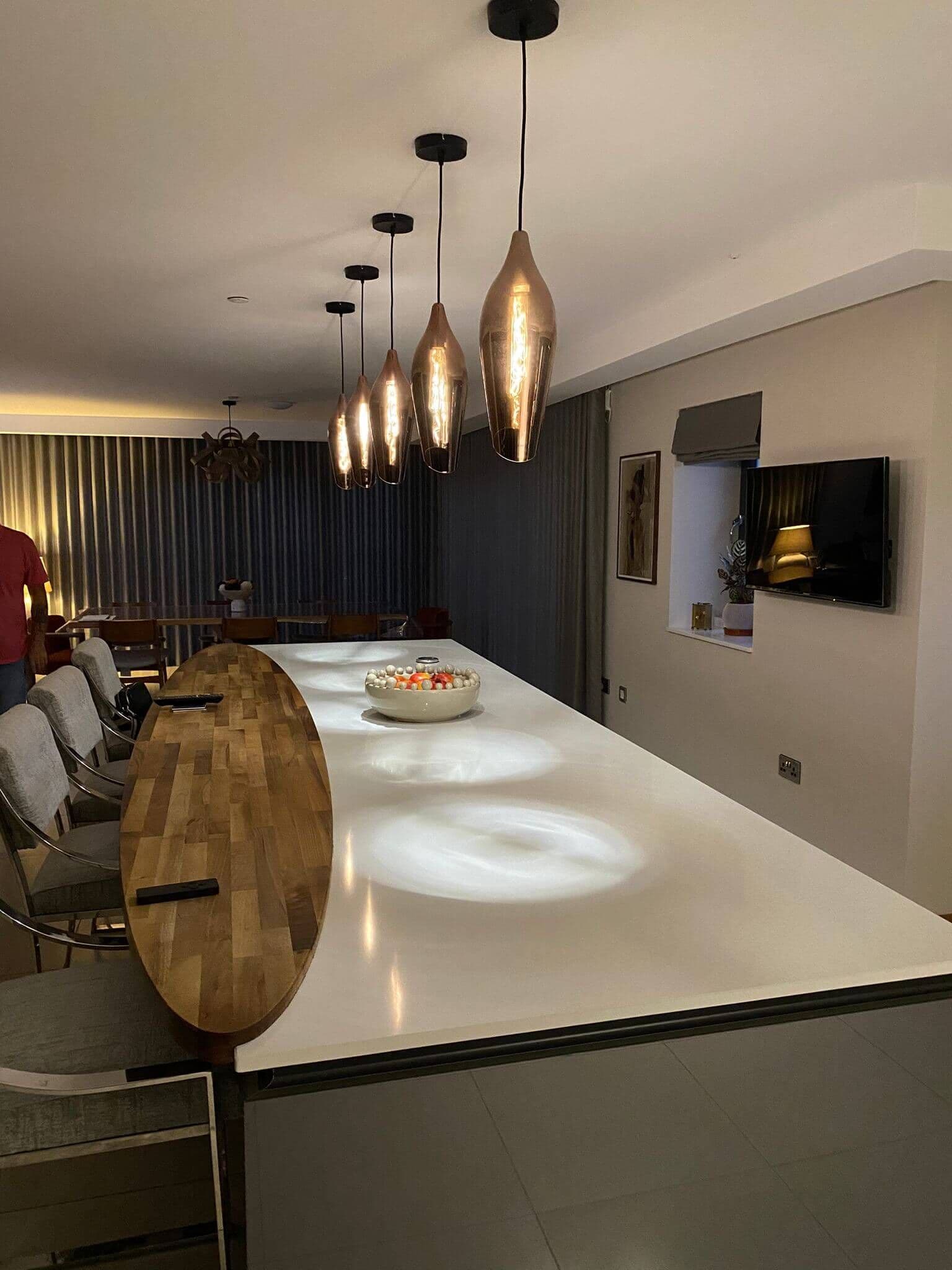 Taper Single Small Pendant Copper Glass GSBPCH194