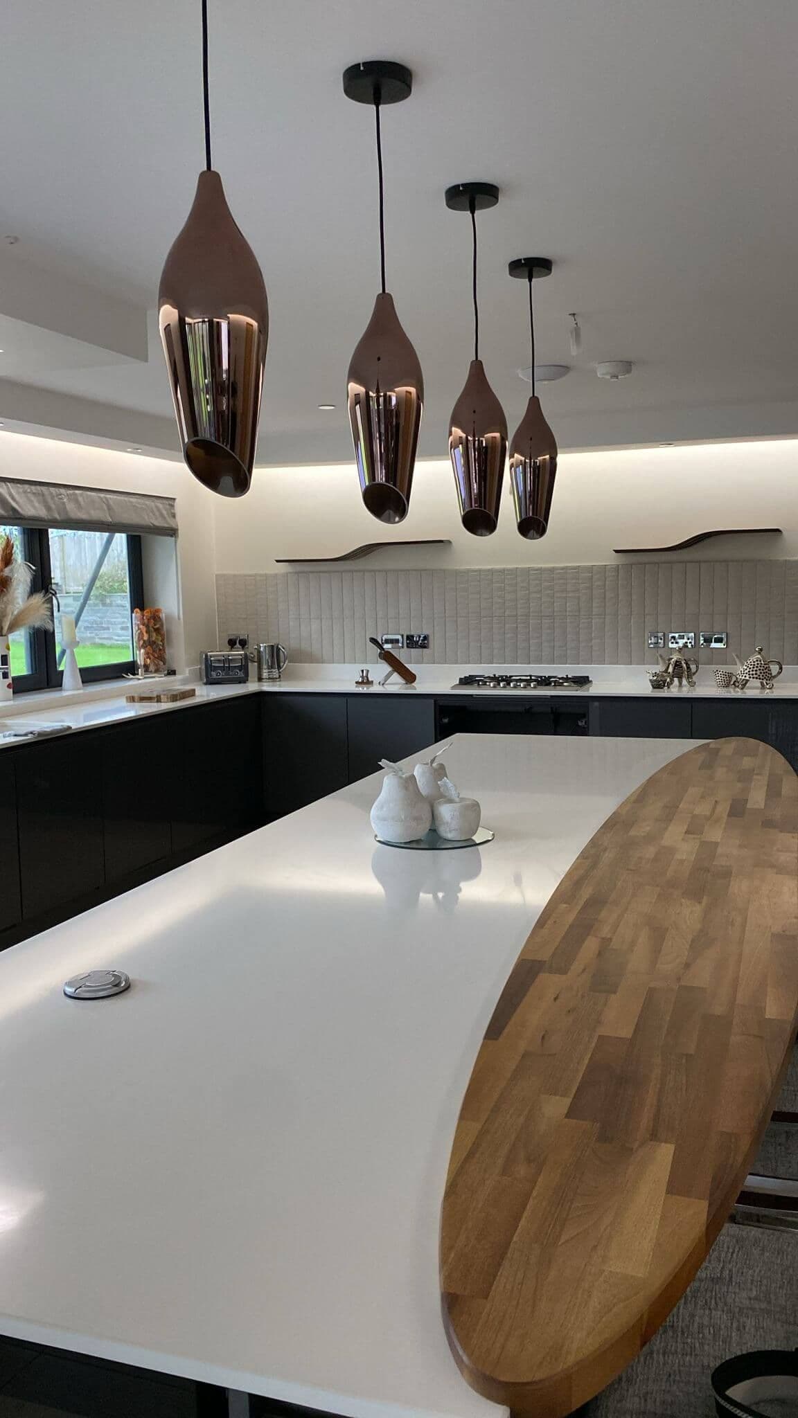 Taper Single Small Pendant Copper Glass GSBPCH194