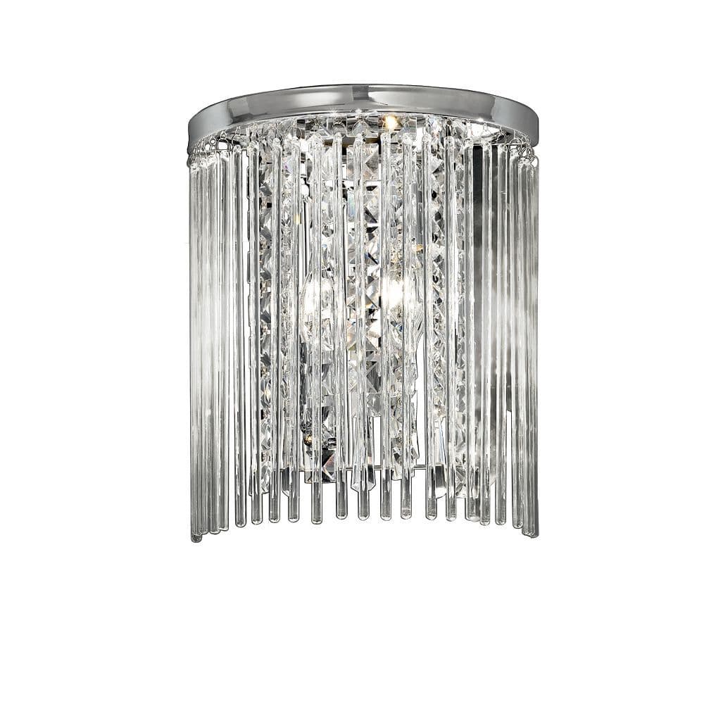 2 Light Crystal Wall Fitting IP44 With Glass Rods GSBWB048