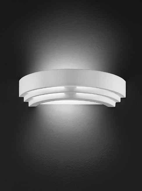 Paintable Ceramic Uplighter With Glass Lightspill At The Base GSBWB961