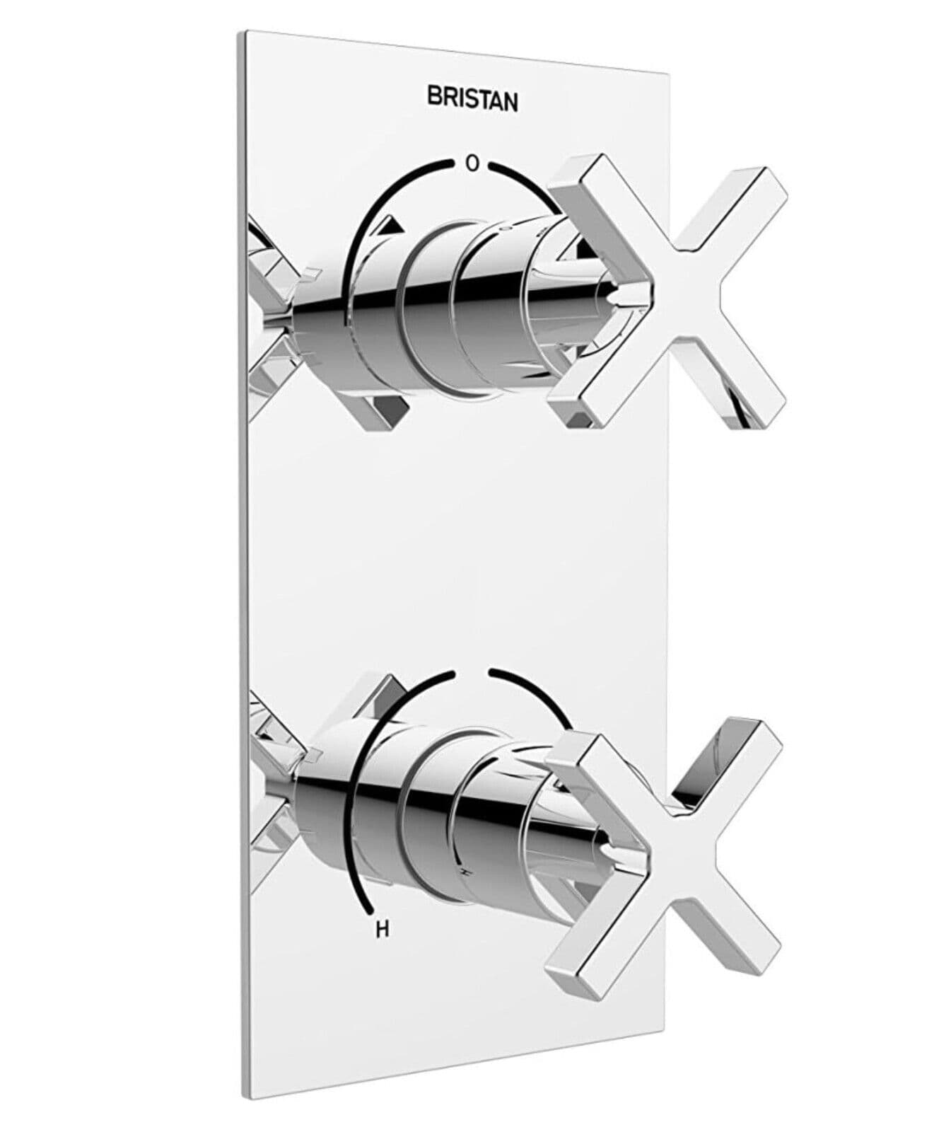 Bristan Cascade recessed thermostatic shower valve with dual outlet ...