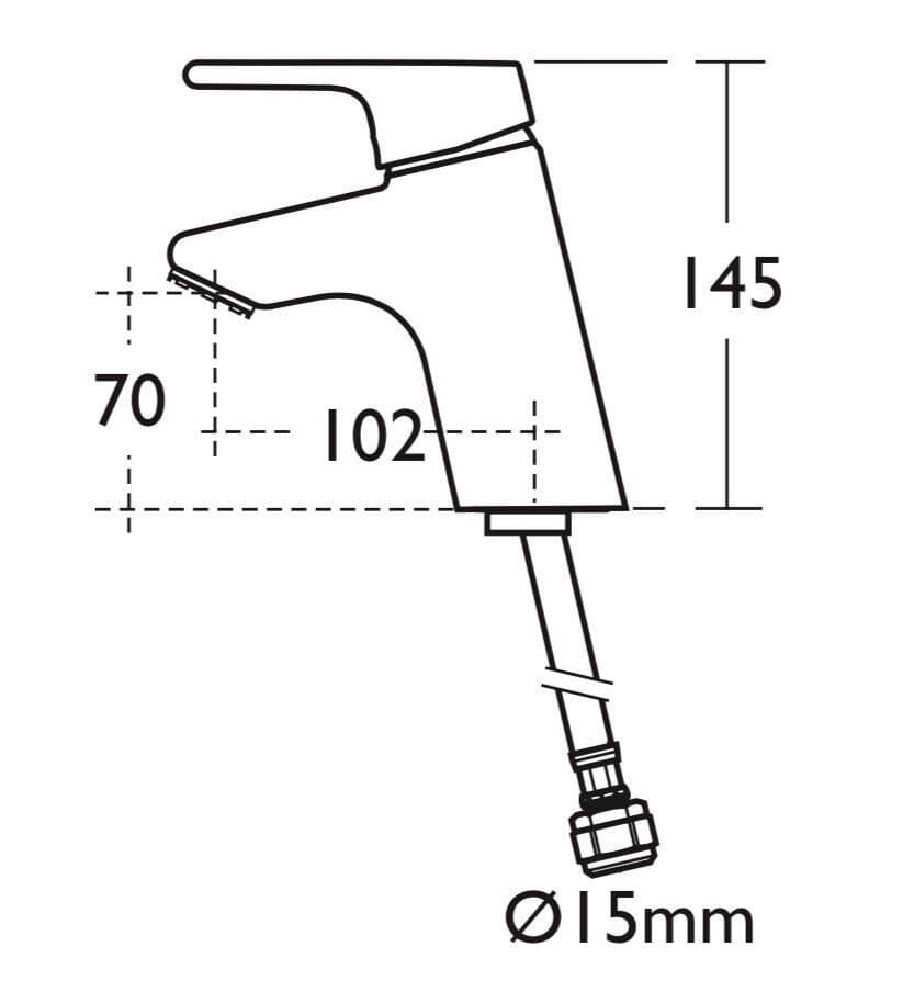 Ideal Standard Active Blue single lever basin mixer tap no waste B0246AA