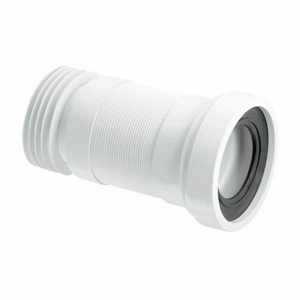 McAlpine straight flexible WC pan connector 140 - 290mm extension WC-F23R