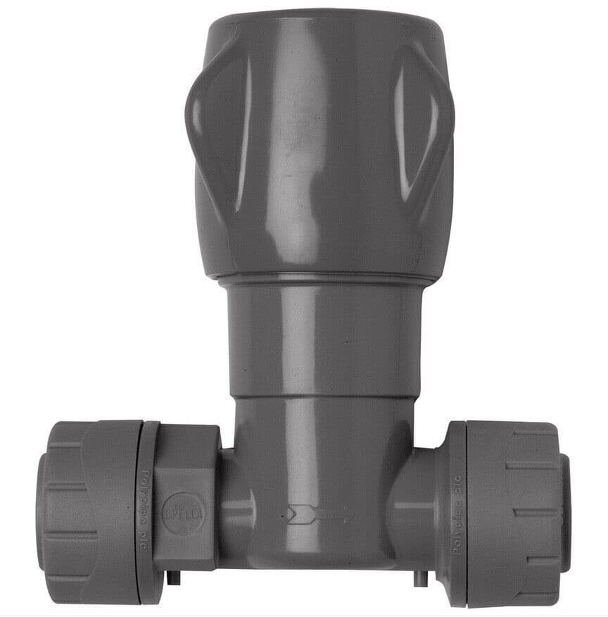 Polyplumb 22mm x 22mm stopcock for cold water Polypipe Stoptap PB2622