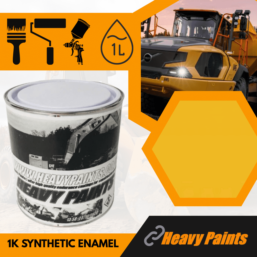 Atlas Copco Compressor Yellow Enamel Paint 1 Litre Tin