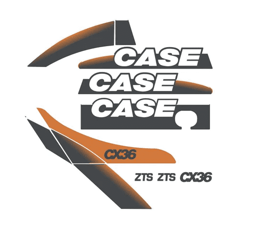 Case CX36 Excavator Decal Set