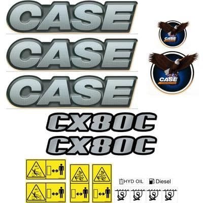 Case CX80C Excavator Decal Set