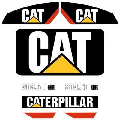 CAT 303 5D CR Excavator Decal Set