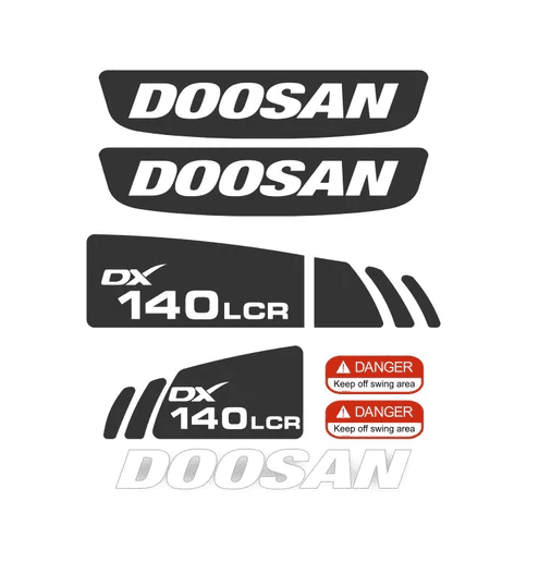 Doosan DX140LCR Excavator Decal Set