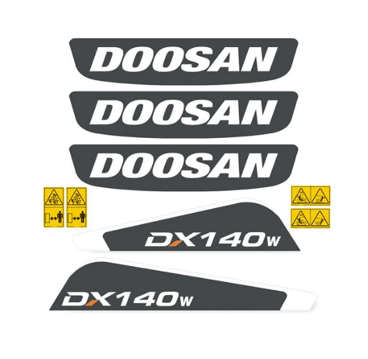 Doosan DX140W -5 Excavator Decal Set