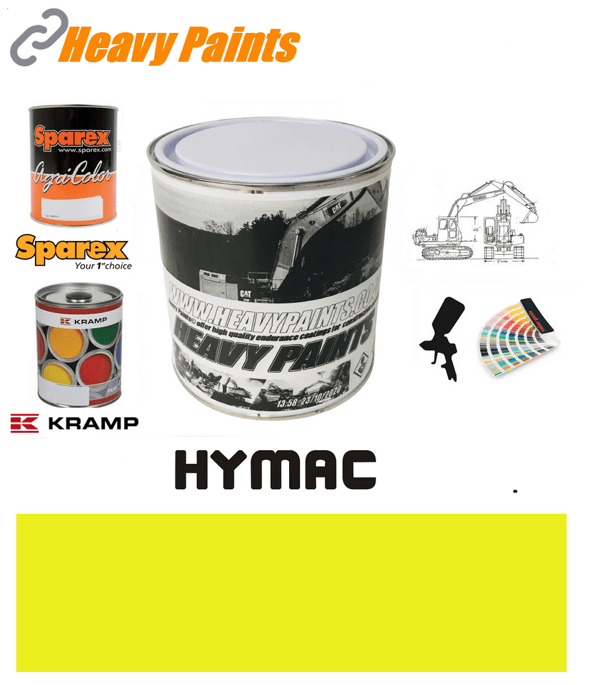 Hymac Vintage Yellow Enamel Paint 1 Litre Tin