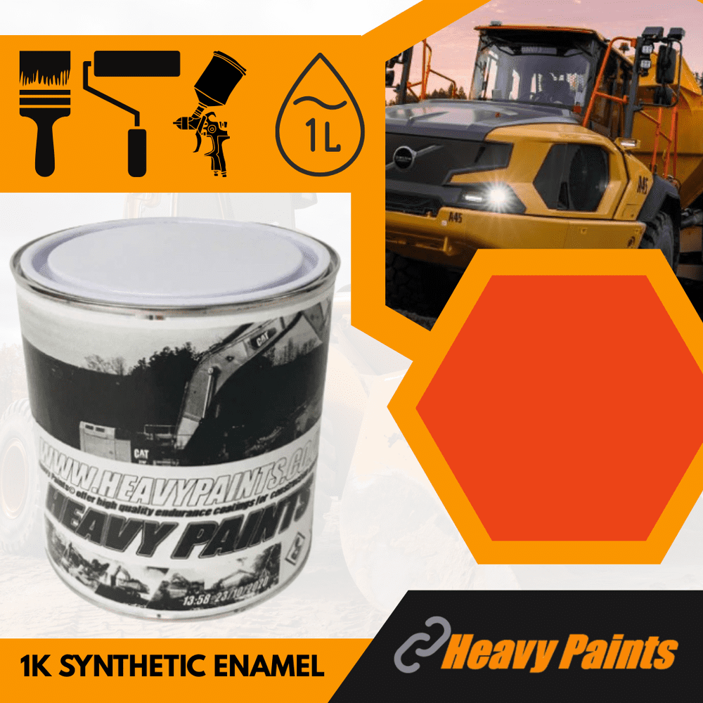 Linde Forklift Red Orange Enamel Paint 1 Litre Tin