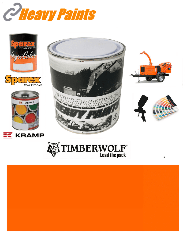 Timberwolf Wood Chipper Orange Enamel Paint 1 Litre Tin