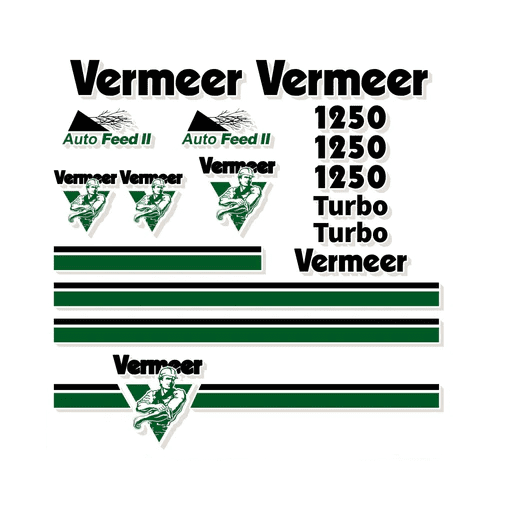Vermeer Wood Chipper BC1250A Decal Set