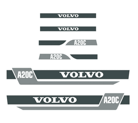 Volvo A20C ADT Dump Truck Decal Set