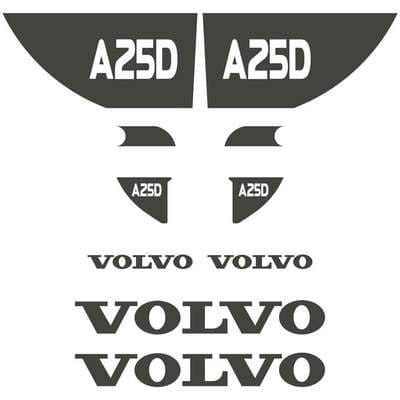 Volvo A25D ADT Dump Truck Decal Set