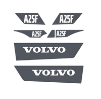 Volvo A25F ADT Dump Truck Decal Set