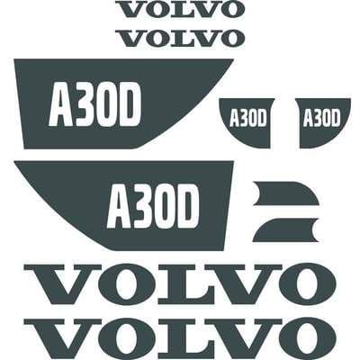 Volvo A30D ADT Dump Truck Decal Set