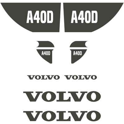 Volvo A40D ADT Dump Truck Decal Set