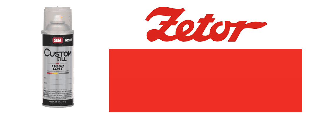 Zetor Tractor Red Orange Enamel Paint 1 Litre Tin