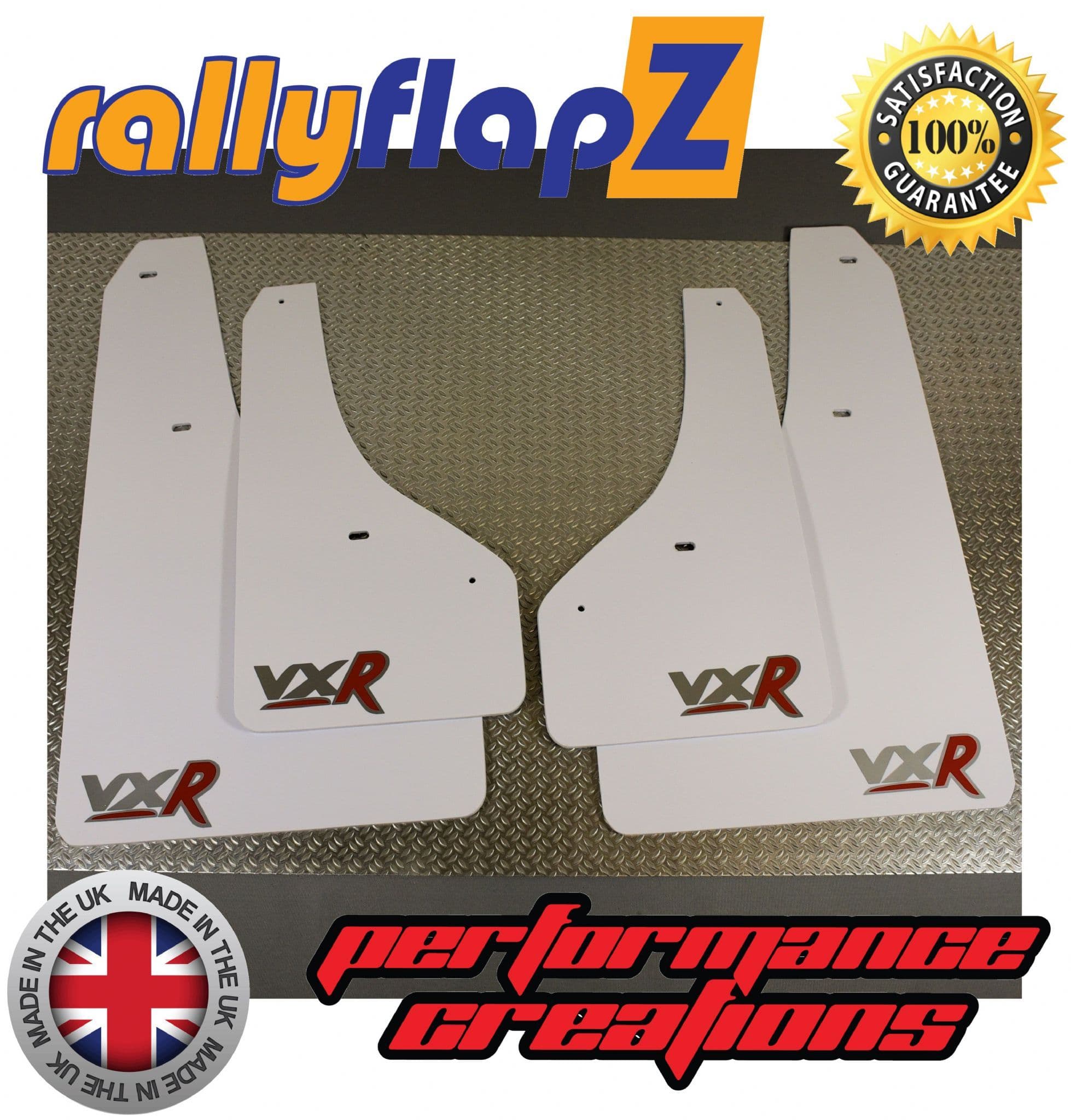 ASTRA GTC VXR 2012 WHITE MUDFLAPS LOGO SILVER RED