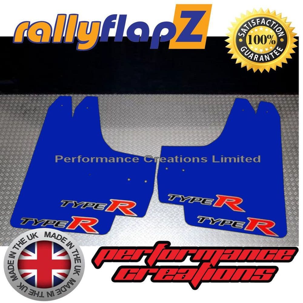 Civic Type R Fn2 2007-2014 BLUE MUDFLAPS Type R Logo Big