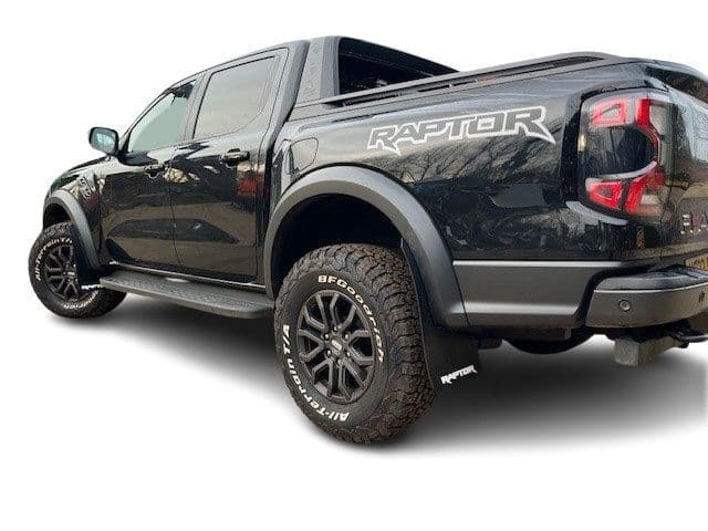 Extra WIDE Mud Flaps to fit FORD RANGER RAPTOR - BLACK