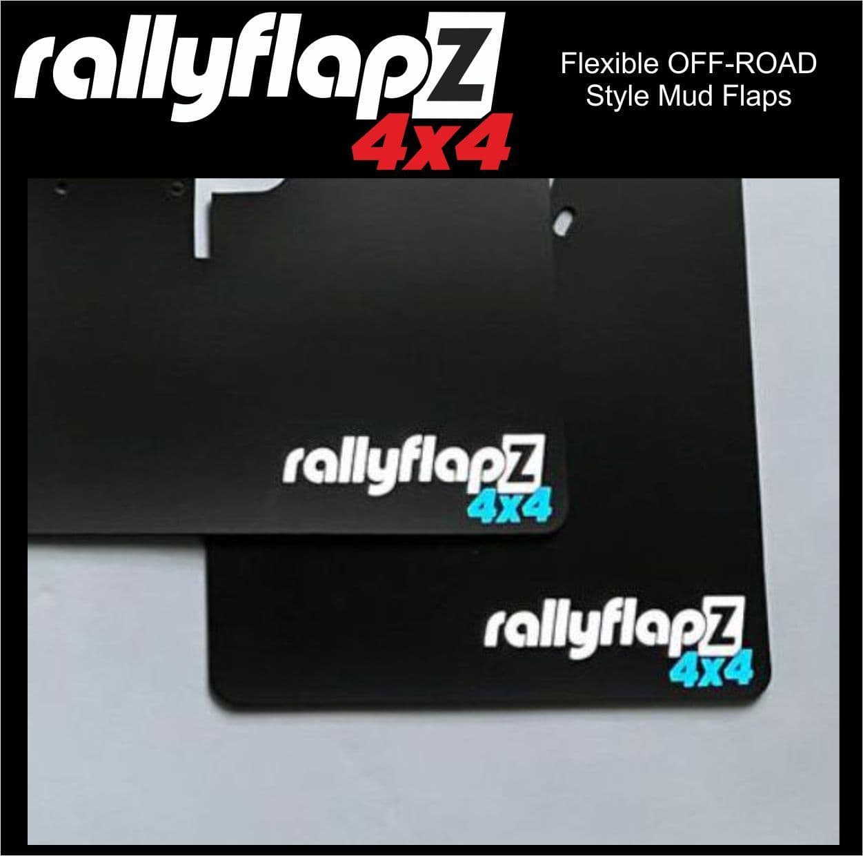 Extra WIDE Mud Flaps to fit FORD RANGER RAPTOR - BLACK