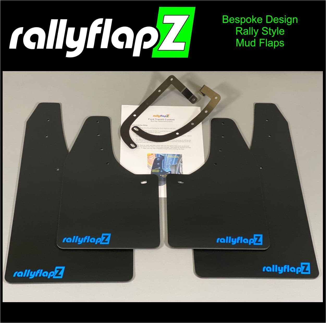 rallyflapZ Mud Flaps to fit Transit Custom SPORT & MS Body Kits 2018-23 ...