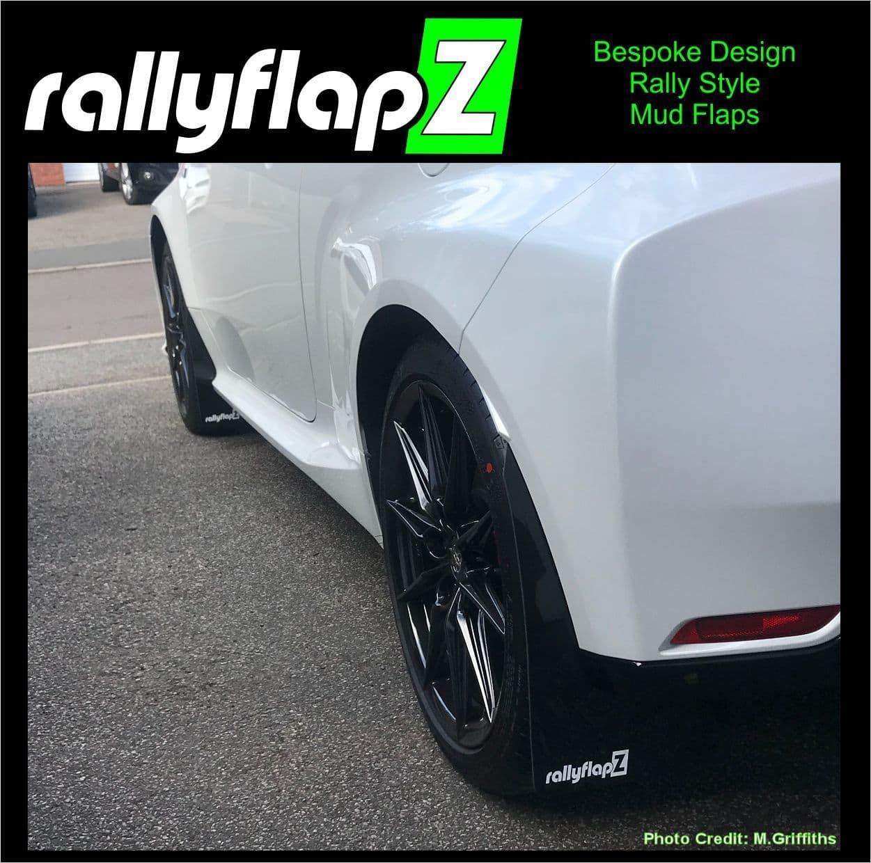 rallyflapZ Rally Style Mud Flaps TOYOTA GR YARIS GR4 2020 BLACK All Options