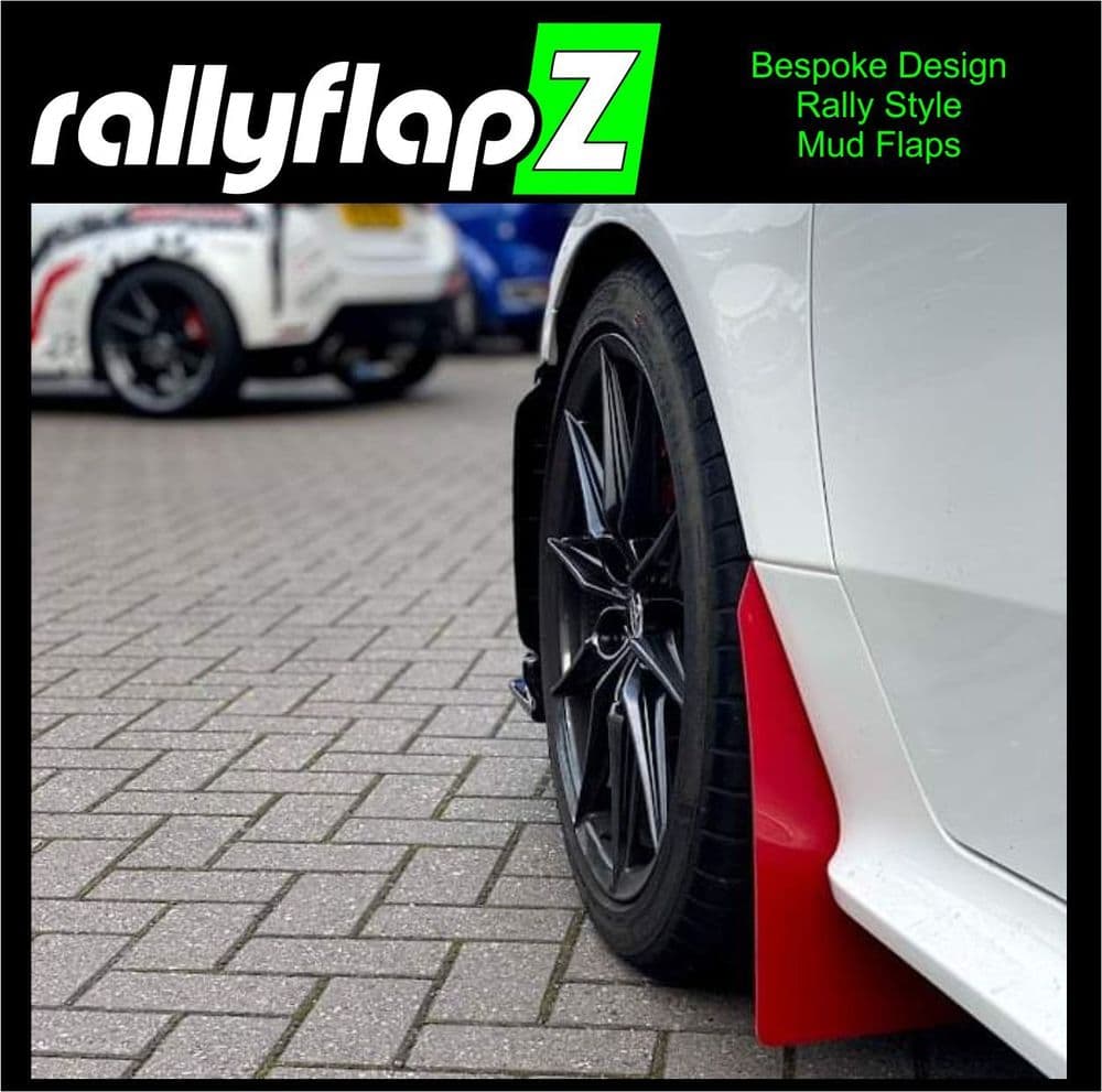rallyflapZ Rally Style Mud Flaps TOYOTA GR YARIS GR4 2020 RED All Options