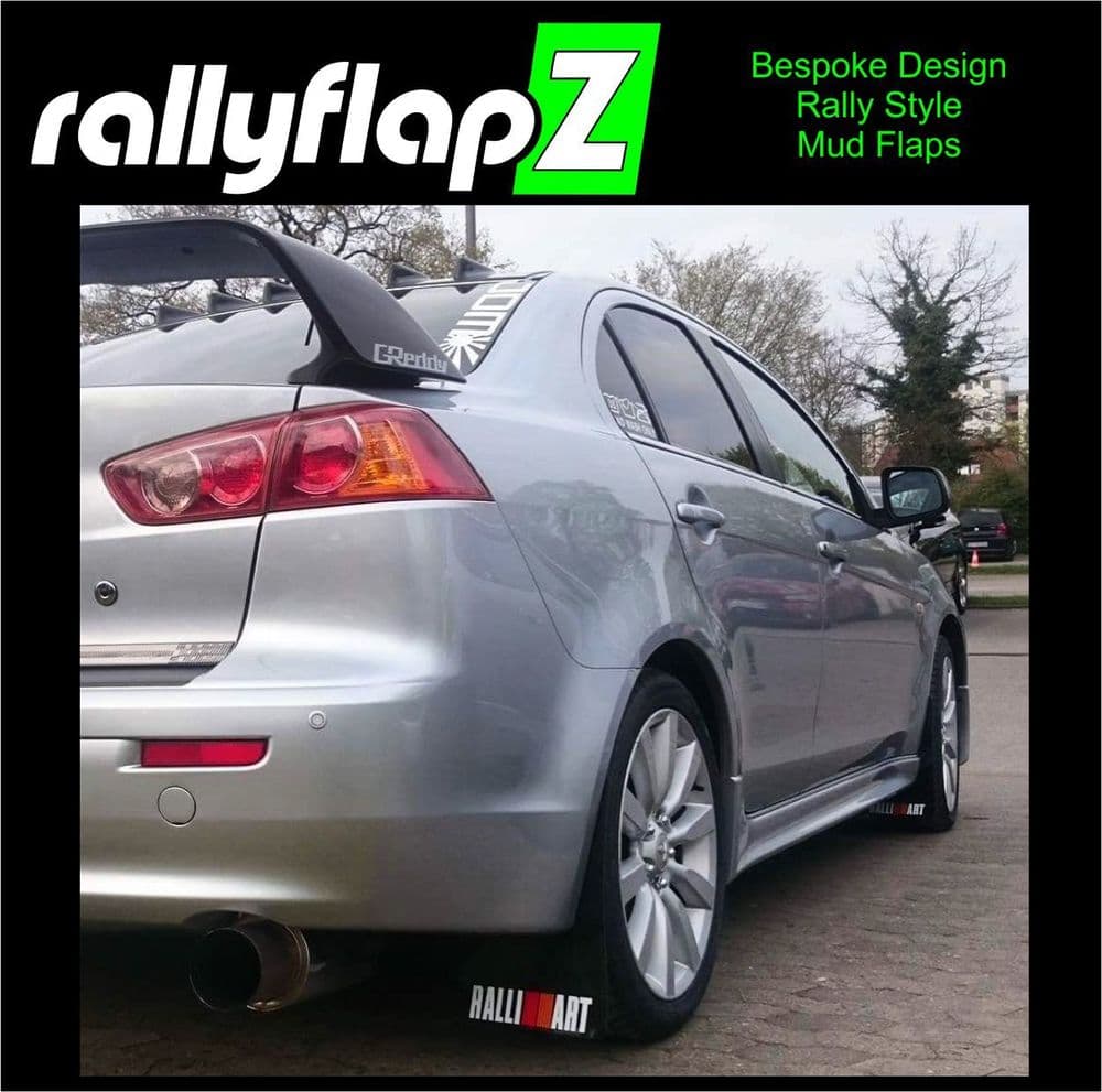 rallyflapZ to fit MITSUBISHI LANCER RALLIART SPORTBACK 08 BLACK All Options