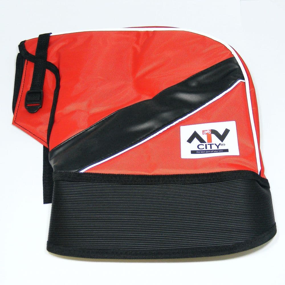 Red & Black ATV Deluxe Lined Handle Bar Mitten