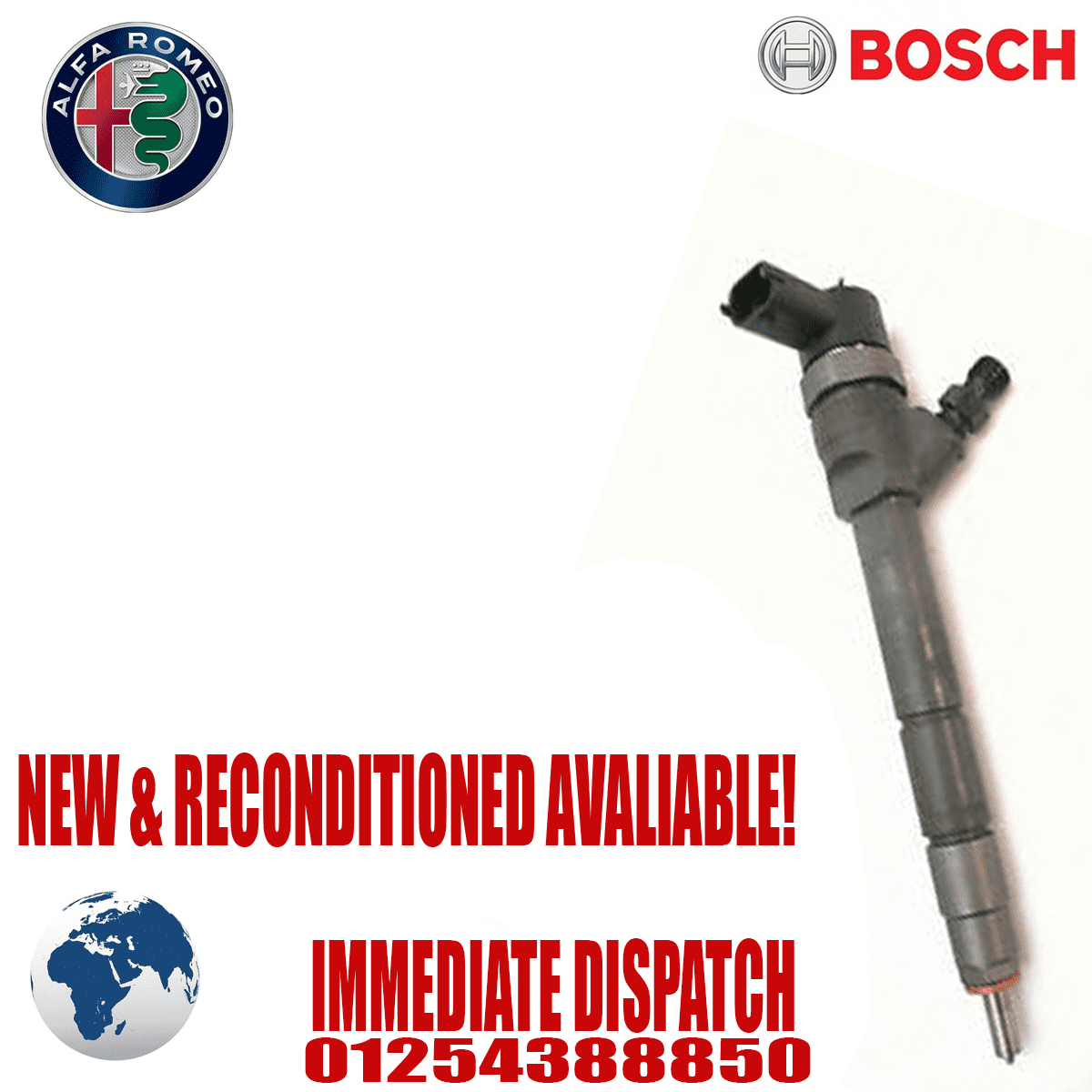 Alfa Romeo 159 1 9 JTDM 16V Reconditioned Bosch Diesel Injector ...