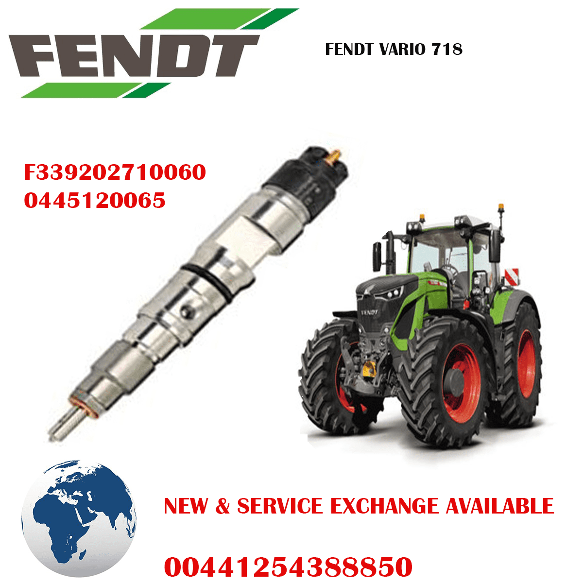 FENDT 718 VARIO DIESEL FUEL INJECTOR - F339202710060