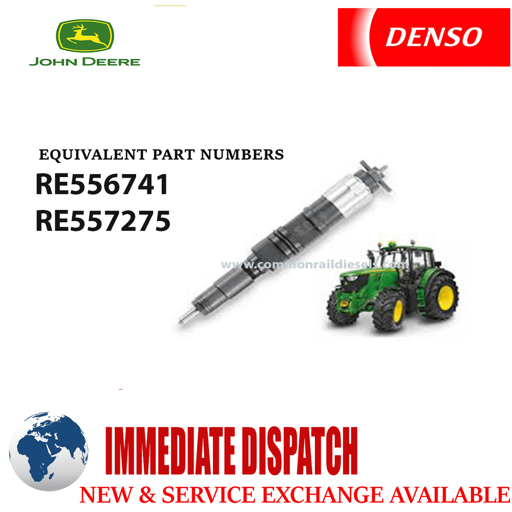 JOHN DEERE 6150R SERVICE EXCHANGE DIESEL FUEL INJECTOR RE557275 - RE556741