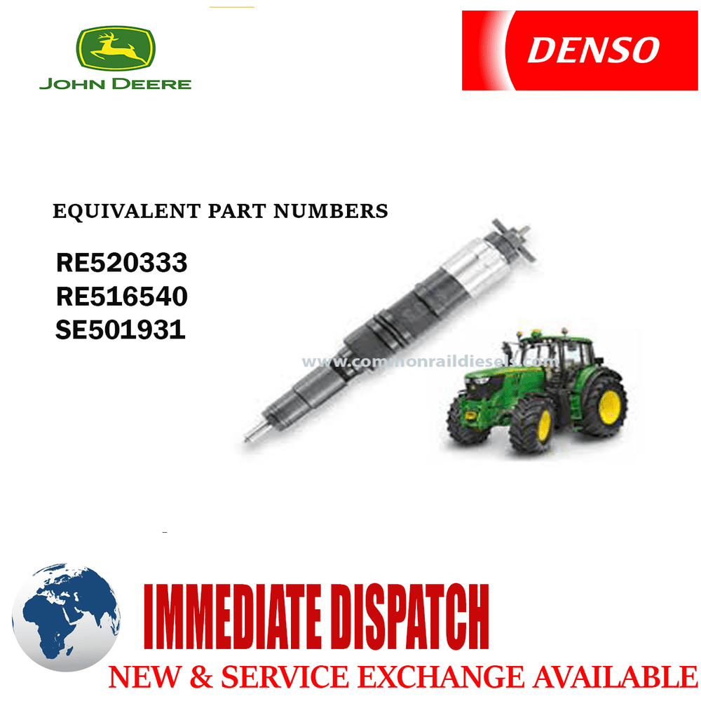 John Deere Genuine Diesel Fuel injector RE516540 SE501931 - RE520333