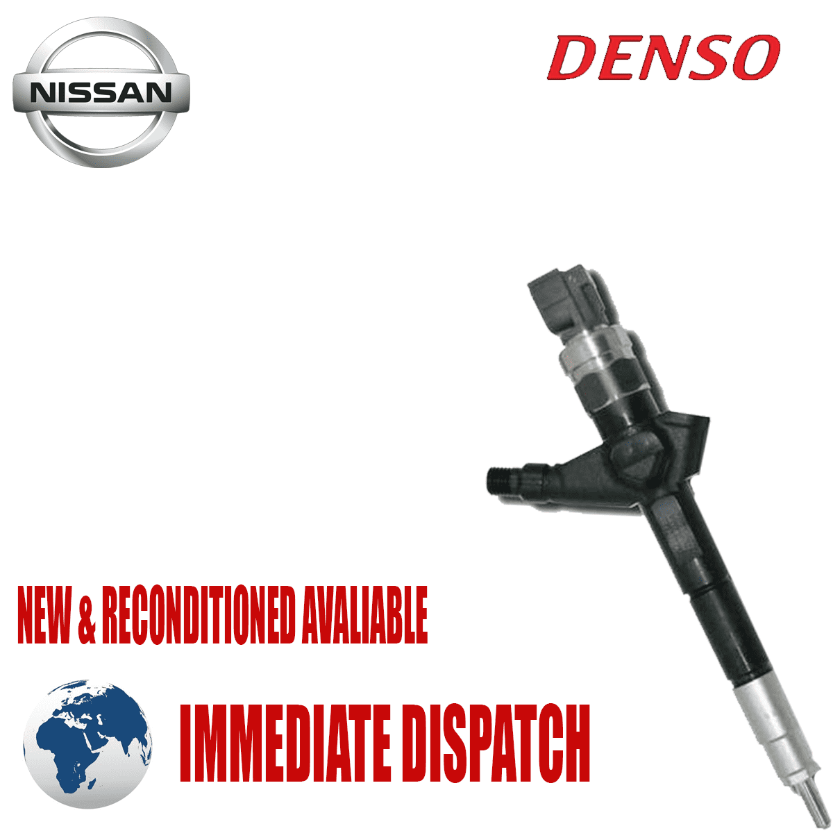 Nissan X-Trail 2 2 Di 4x4 New DENSO Diesel Injector - 16600-8H800 / 16600-8H801