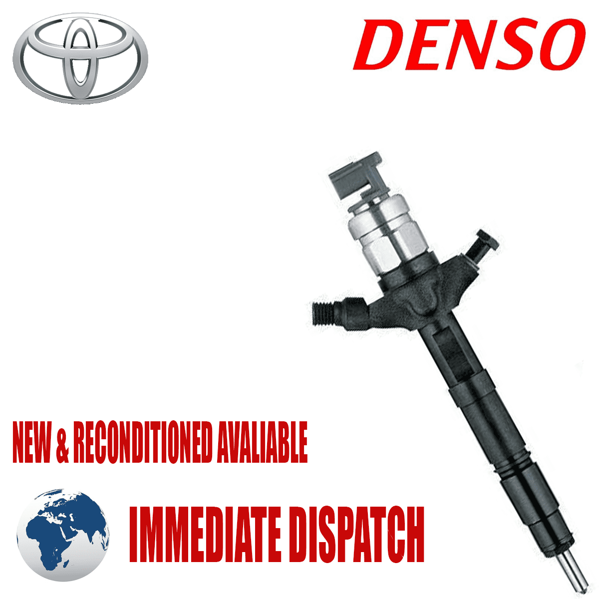 Toyota Landcruiser 3 0 D Reconditioned DENSO Diesel Injector - 23670 ...