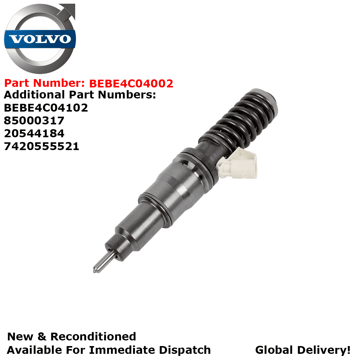 VOLVO NEW AND RECONDITIONED DELPHI DIESEL INJECTOR - 20544184