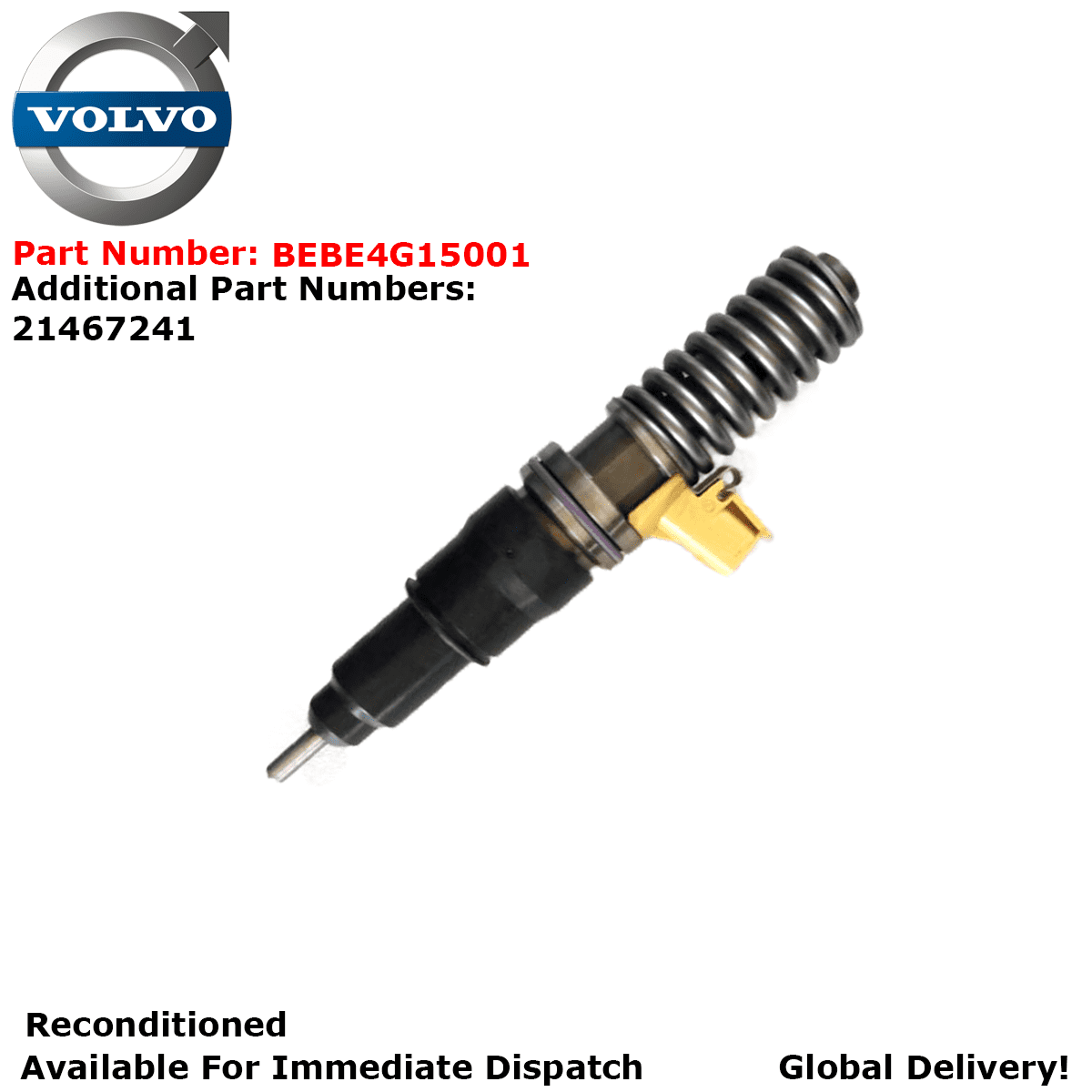 VOLVO RECONDITIONED DELPHI DIESEL INJECTOR 21467241 - BEBE4G15001
