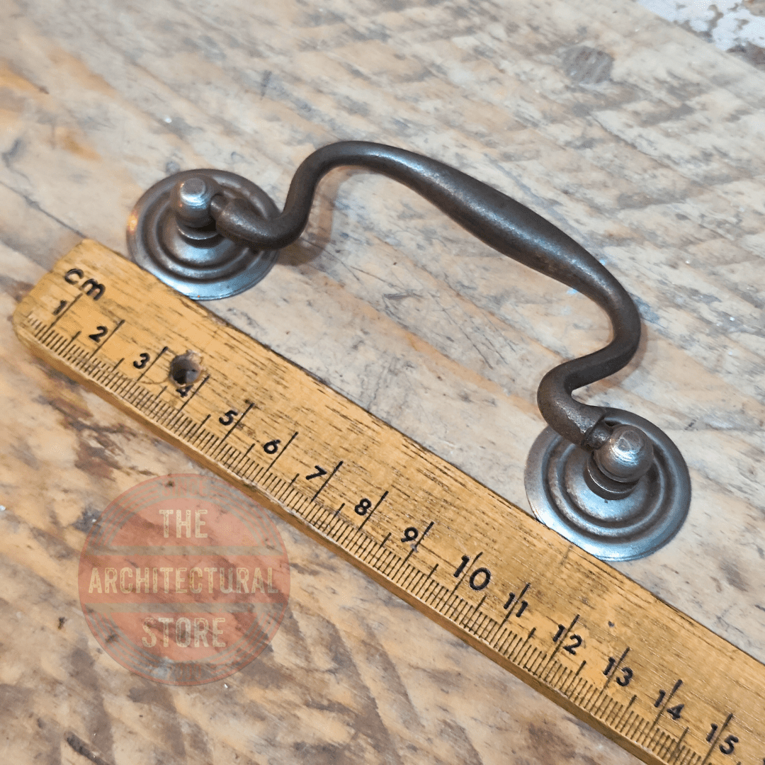 120mm Swan Neck Antique Iron Drop Drawer Pull Handle