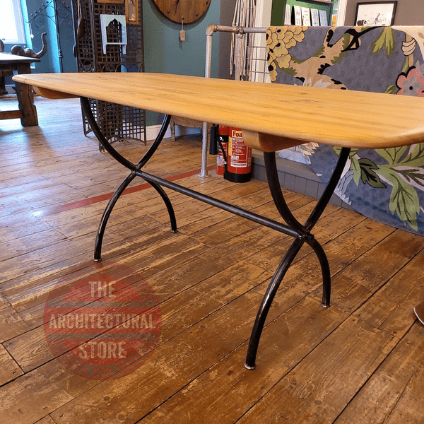 5ft Ercol Refectory Table On Curved Legs