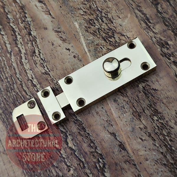 63mm Polished Brass Sliding Bolt