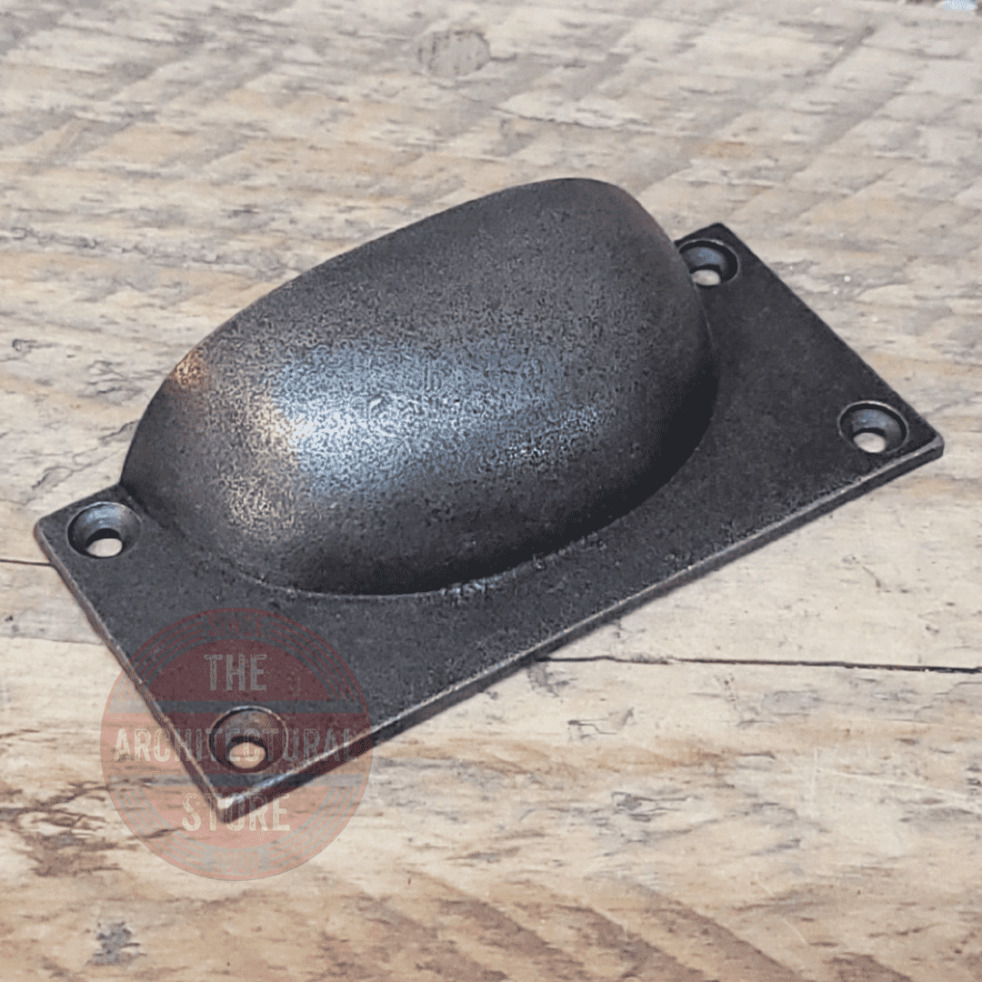 Antique Iron Drawer Pull Square Back Plate