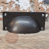 Antique Iron Drawer Pull Square Back Plate