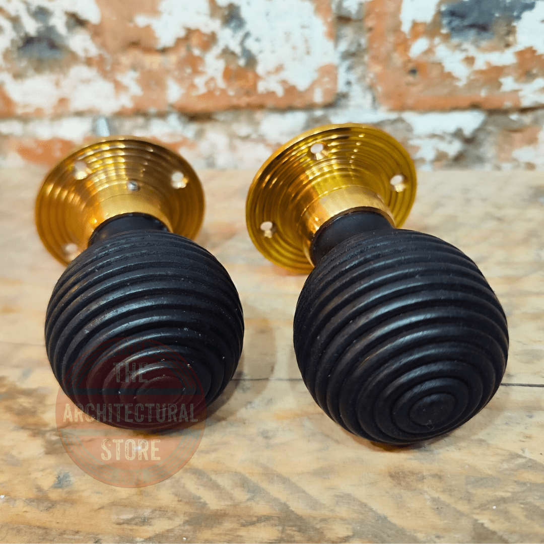 Beehive Door Knobs Ebonised